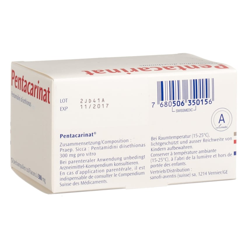 PENTACARINAT subst sèche 300 mg flac 5 pce | Commander en ligne