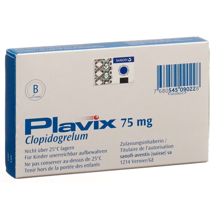 PLAVIX cpr 75 mg blist 84 pce | Commander en ligne