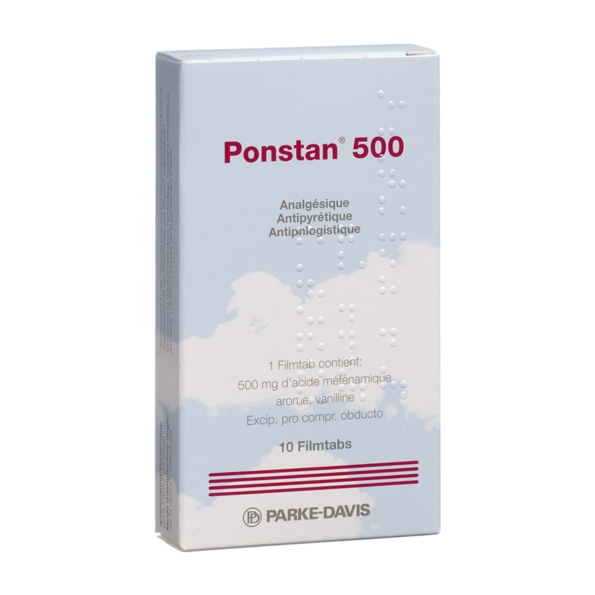 Ponstan cpr pell 500 mg blist 10 pce | Commander en ligne