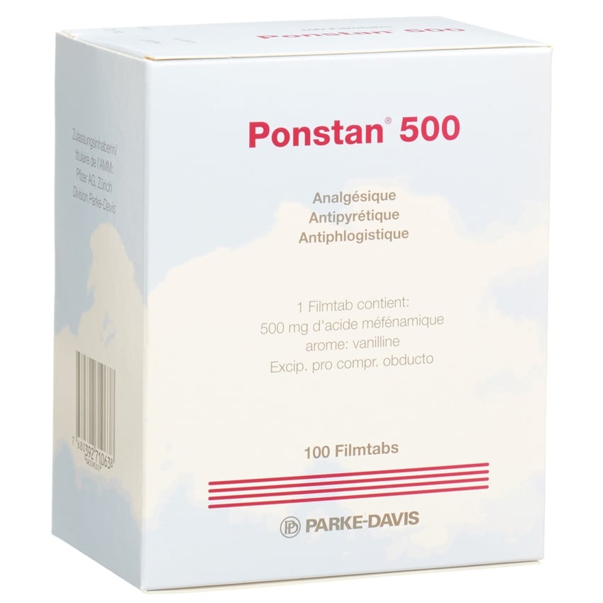 Ponstan cpr pell 500 mg blist 100 pce | Commander en ligne