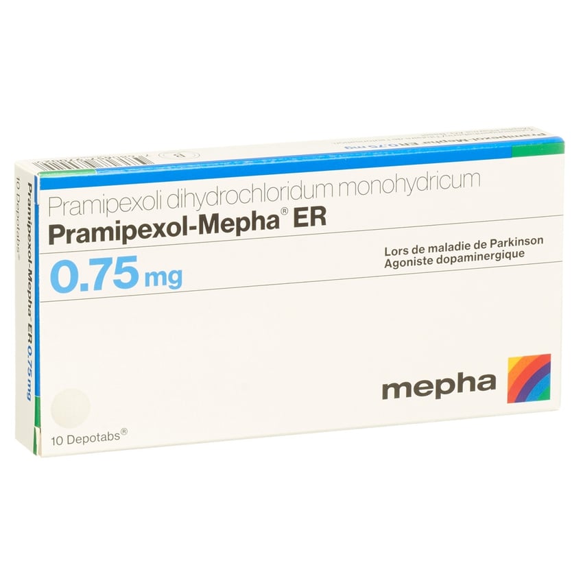 PRAMIPEXOLE Mepha ER Depotabs 0.75 mg Blist 10 Stk | Online bestellen