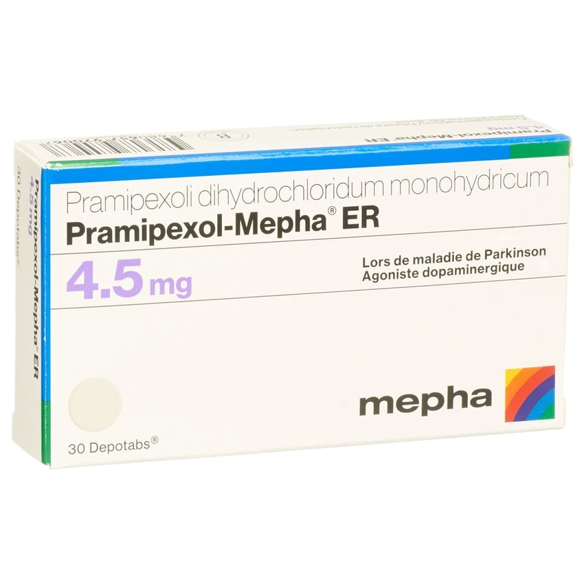 PRAMIPEXOLE Mepha ER Depotabs 4.5 mg Blist 30 Stk | Online bestellen