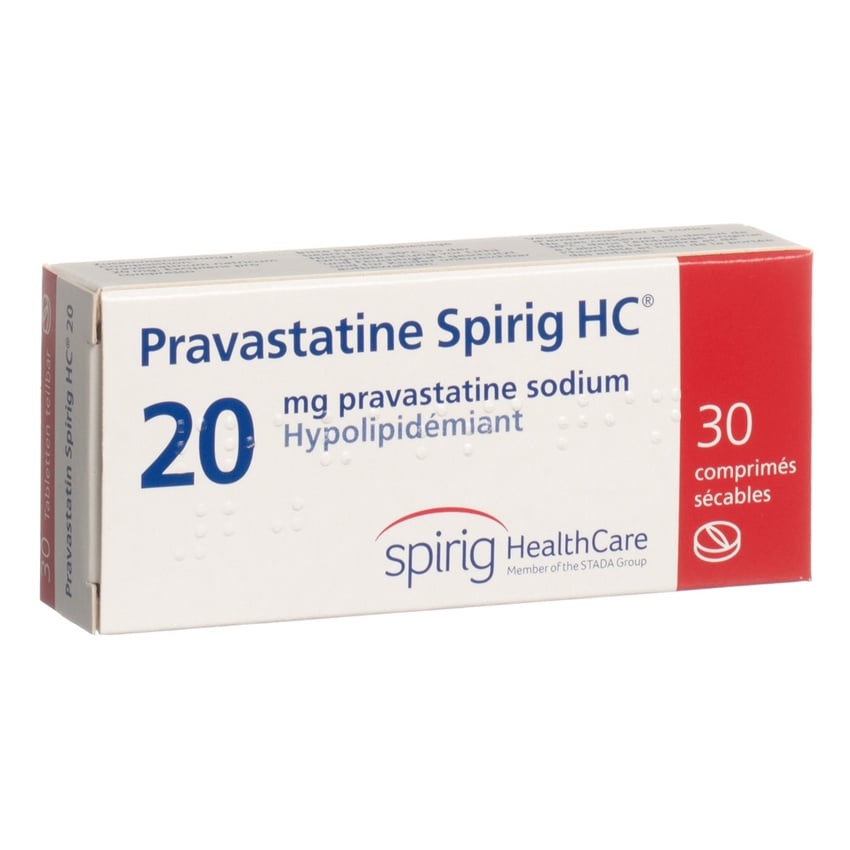 PRAVASTATINE Spirig HC cpr 20 mg blist 30 pce | Commander en ligne