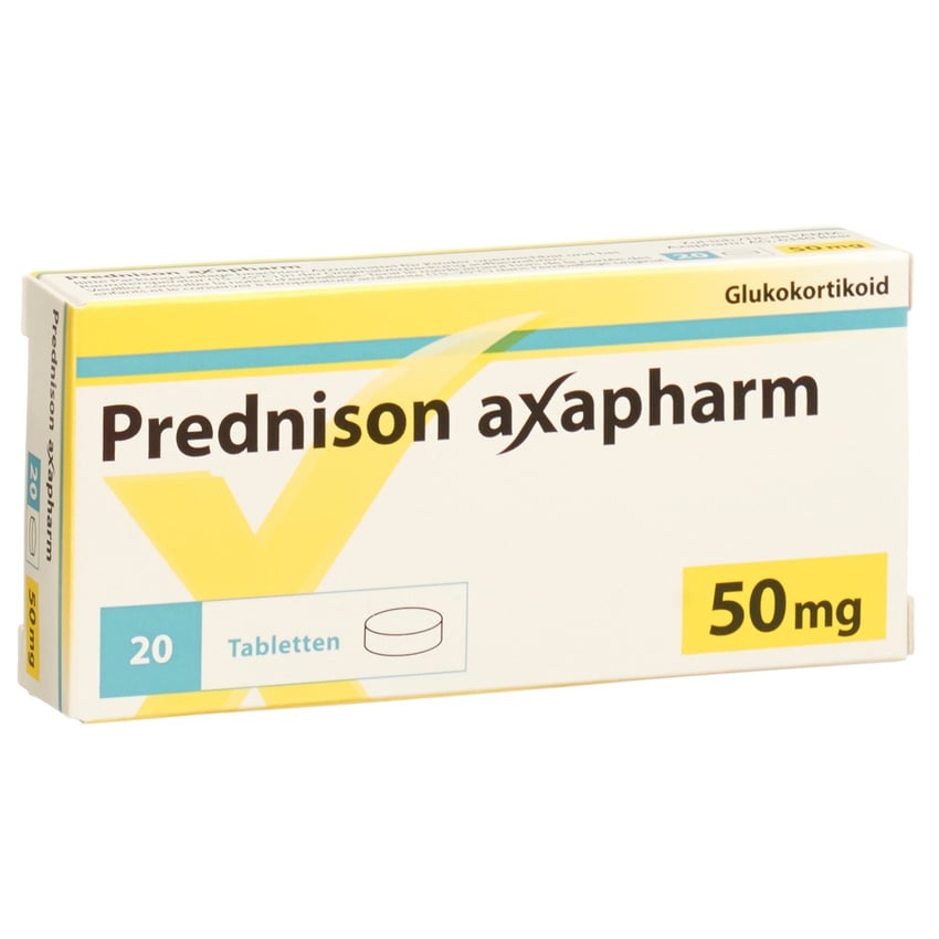 PREDNISONE axapharm Tabl 50 mg Blist 20 Stk | Online bestellen