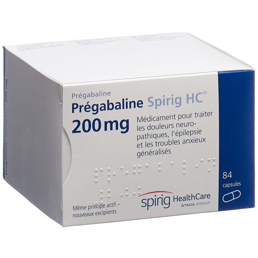 PREGABALINE Spirig HC caps 200 mg blist 84 pce | Commander en ligne