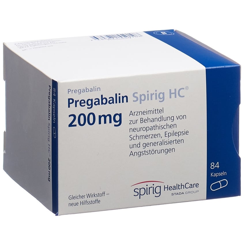 PREGABALINE Spirig HC caps 200 mg blist 84 pce | Commander en ligne