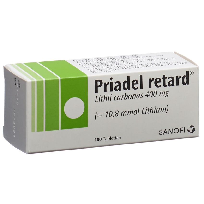 Priadel Ret Tabl 400 mg Retard Blist 100 Stk | Online bestellen