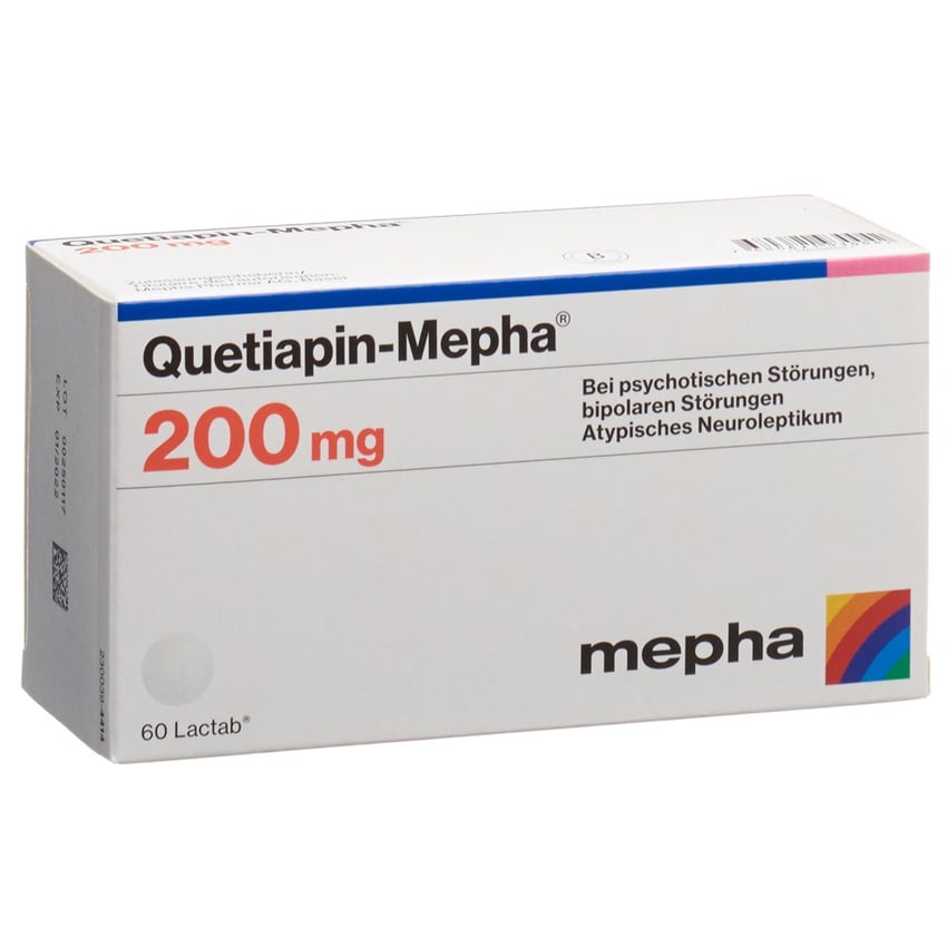 QUETIAPINE Mepha Filmtabl 200 mg Blist 60 Stk | Online bestellen