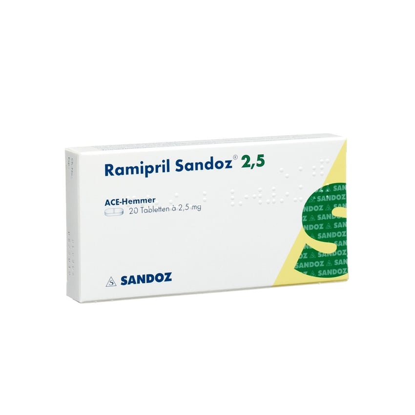 RAMIPRIL Sandoz cpr 2.5 mg blist 20 pce | Commander en ligne