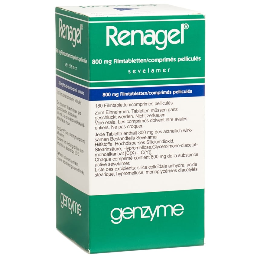RENAGEL Filmtabl 800 mg Ds 180 Stk | Online bestellen