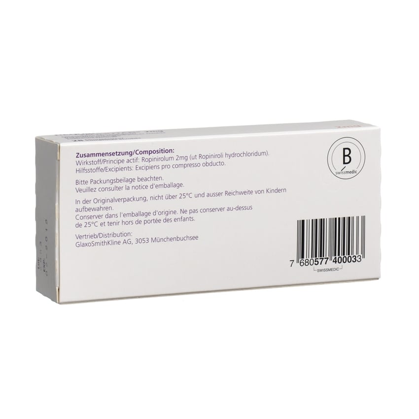 REQUIP Modutab cpr pell 2 mg blist 28 pce | Commander en ligne