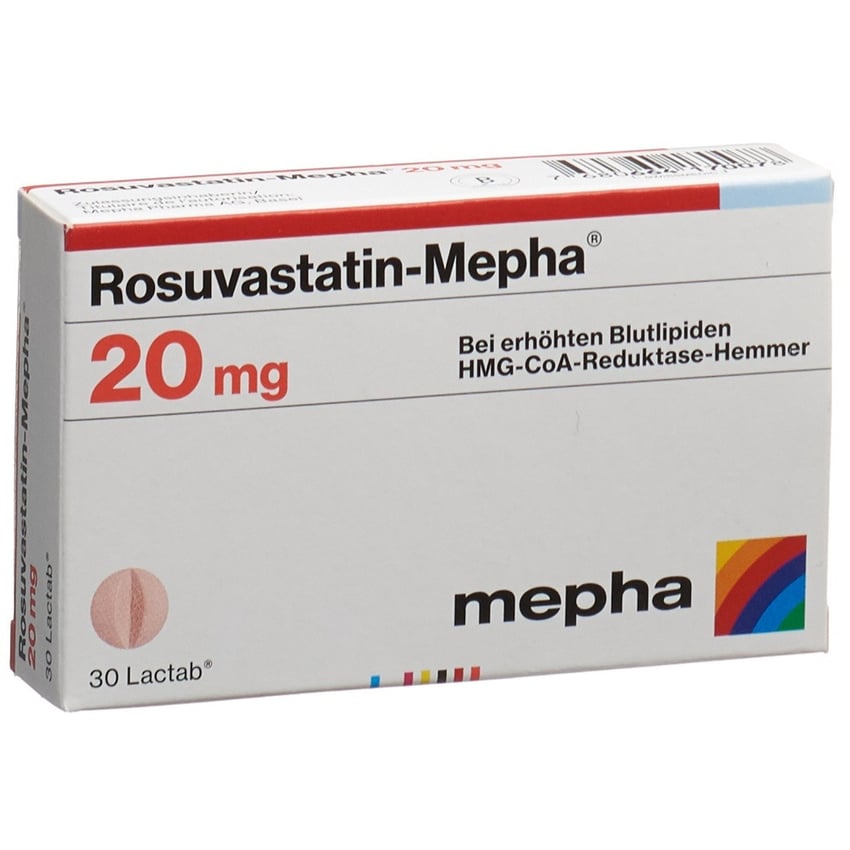 ROSUVASTATINE Mepha cpr pell 20 mg blist 30 pce | Commander en ligne