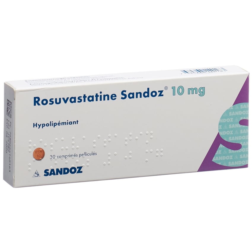 ROSUVASTATINE Sandoz cpr pell 10 mg blist 30 pce | Commander en ligne