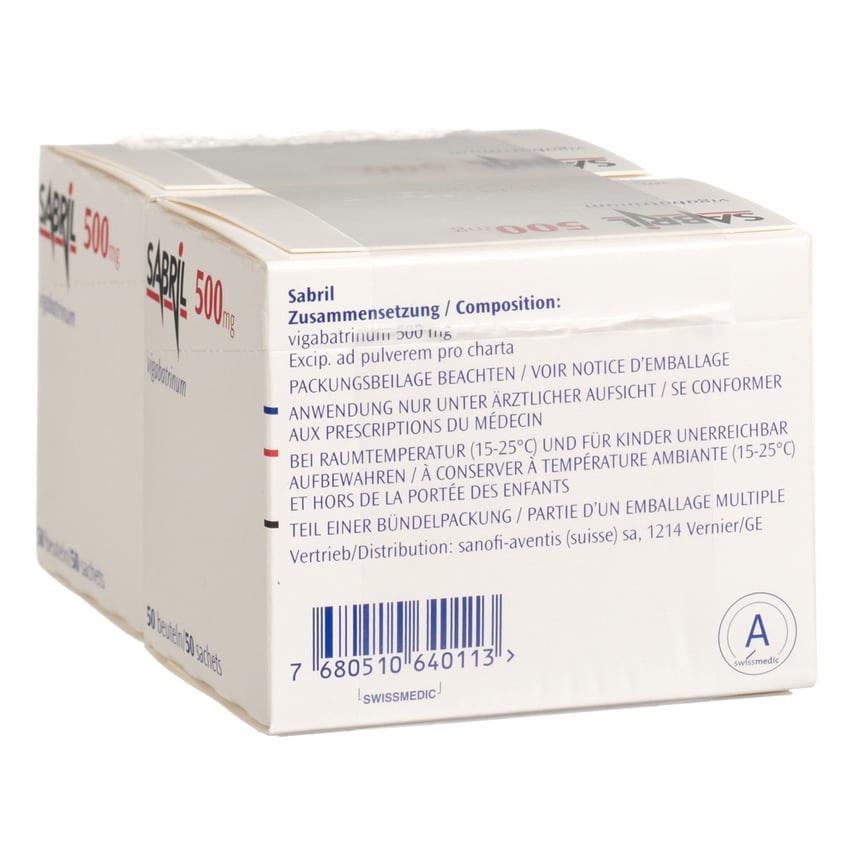 Sabril pdr 500 mg sach 100 pce | Commander en ligne