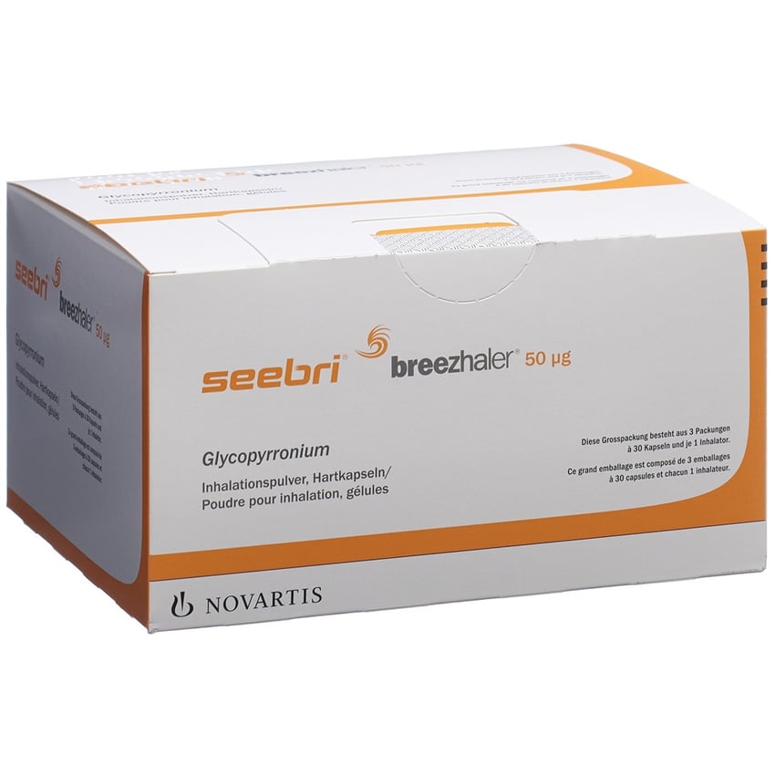 SEEBRI Breezhaler Inh Kaps 50 mcg Blist 30 Stk | Online bestellen