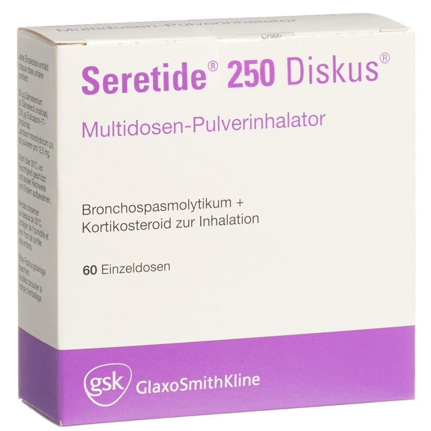 SERETIDE 250 Diskus Inh Plv 60 Dos | Online bestellen