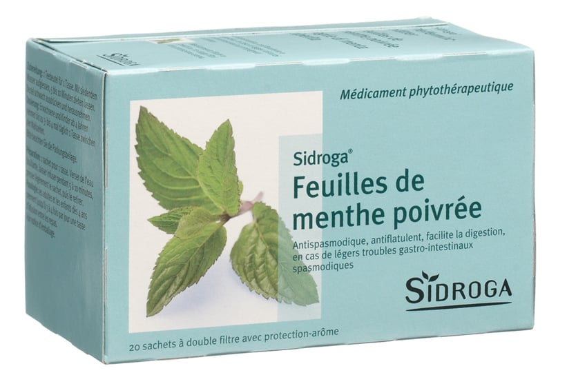 Sidroga feuilles de menthe poivrée tisanes sach 1.5 g | Commander en ligne