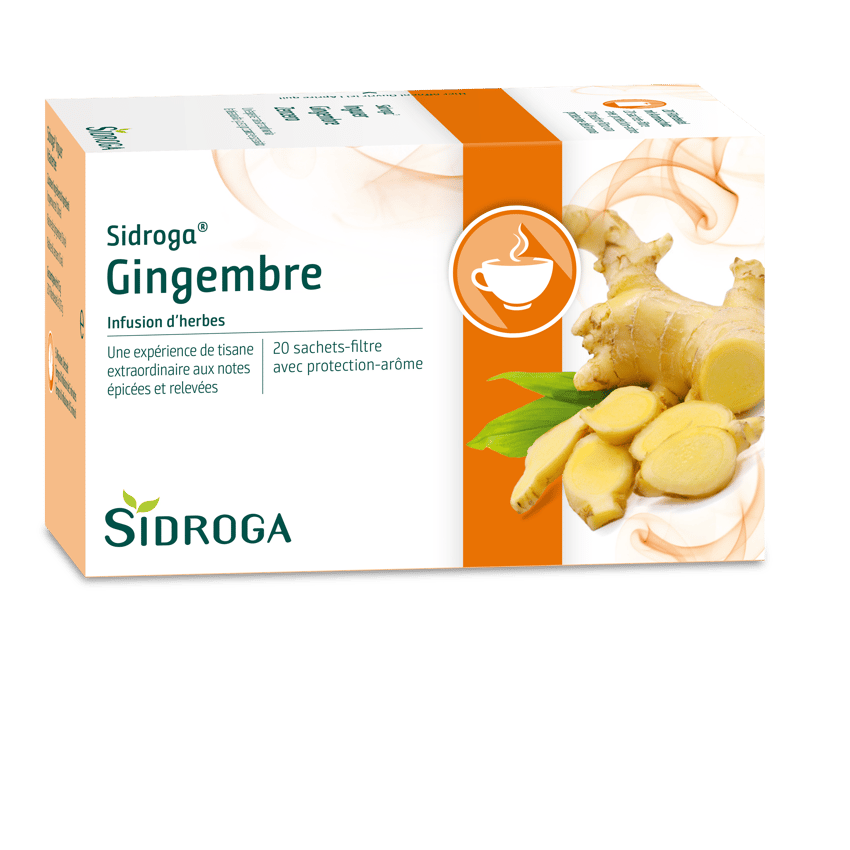 Sidroga gingembre tisanes sach 20 pce | Commander en ligne