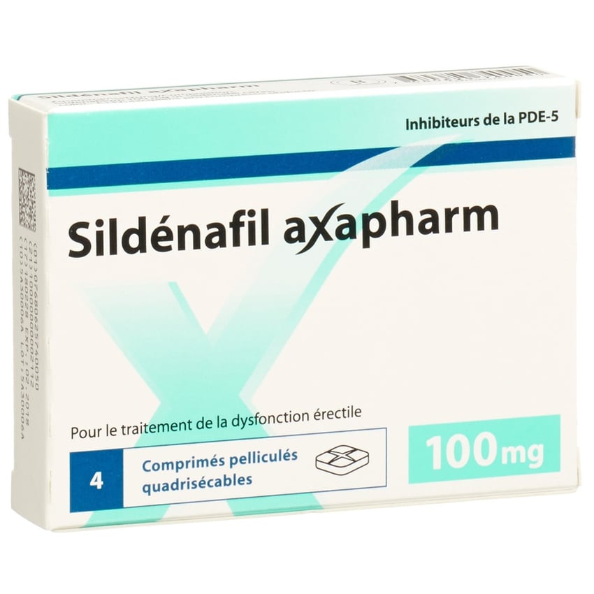 SILDENAFIL axapharm cpr pell 100 mg blist 4 pce | Commander en ligne
