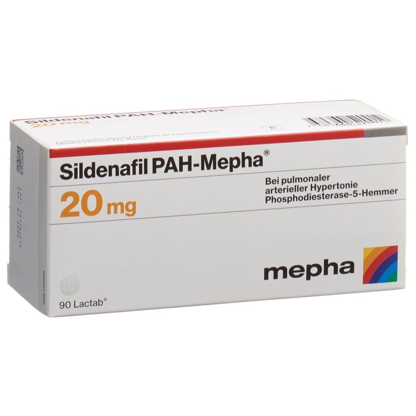 SILDENAFIL PAH-Mepha Filmtabl 20 mg Blist 90 Stk | Online bestellen