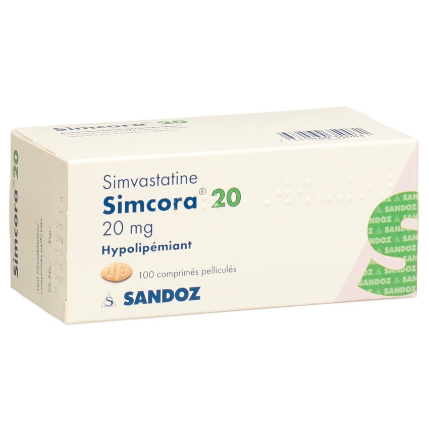 SIMCORA cpr pell 20 mg blist 100 pce | Commander en ligne