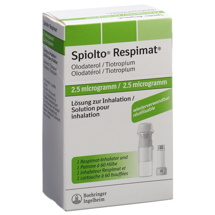 SPIOLTO Respimat Inhal Lös 2.5 mcg/Hub wiederverwendbar Dosierspr 60 ...
