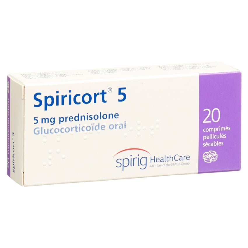 SPIRICORT cpr pell 5 mg blist 20 pce | Commander en ligne