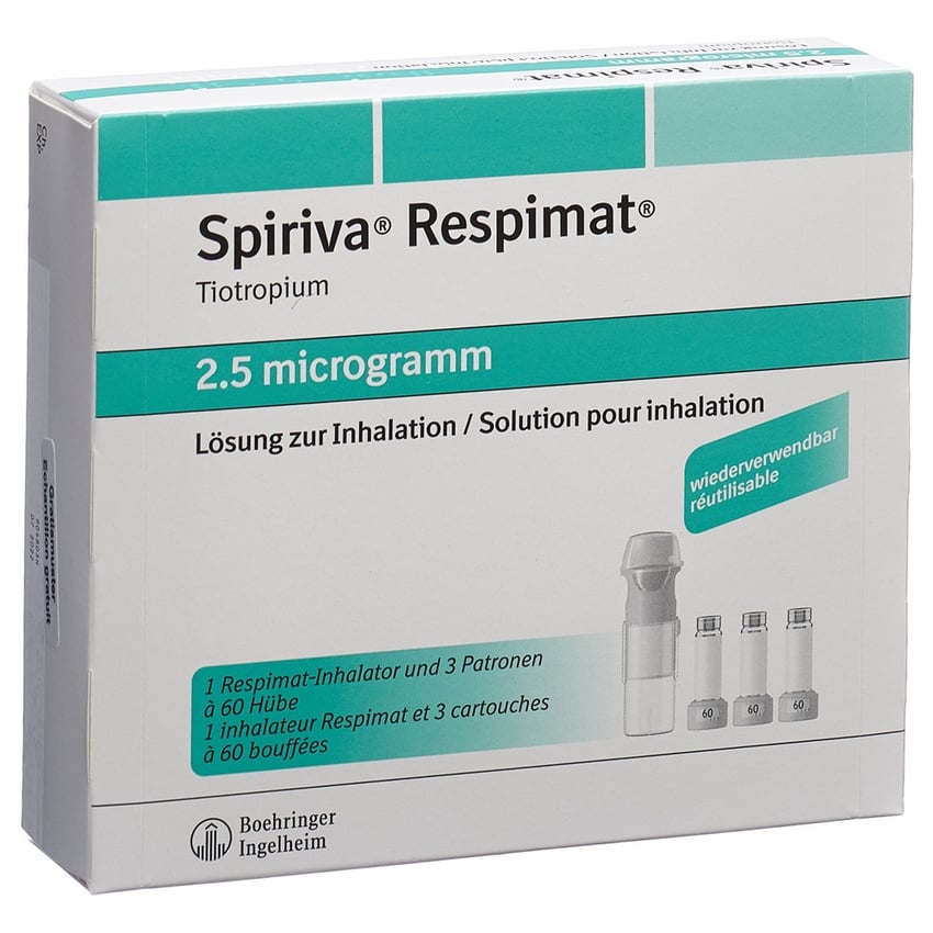 SPIRIVA Respimat sol inhal 2.5 mcg/Hub réutilisable 60 dos | Commander ...