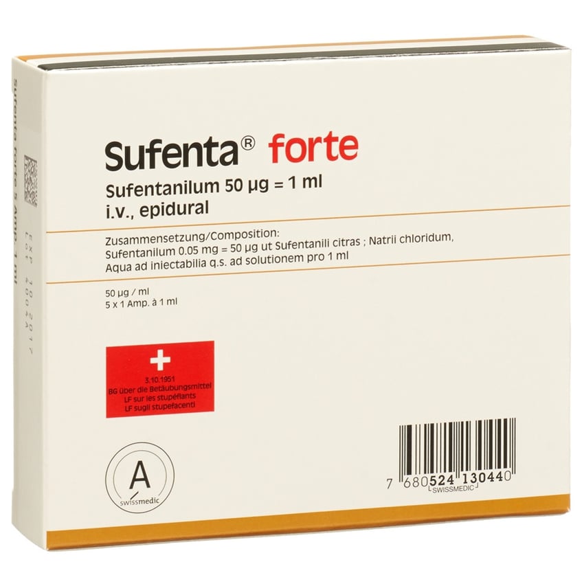 SUFENTA forte Inj Lös 50 mcg/ml Amp 1 ml | Online bestellen