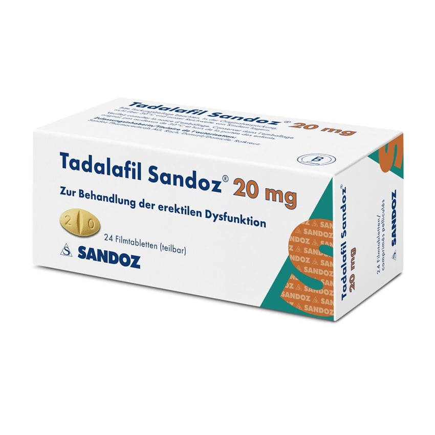 TADALAFIL Sandoz Filmtabl 20 mg Blist 24 Stk | Online bestellen