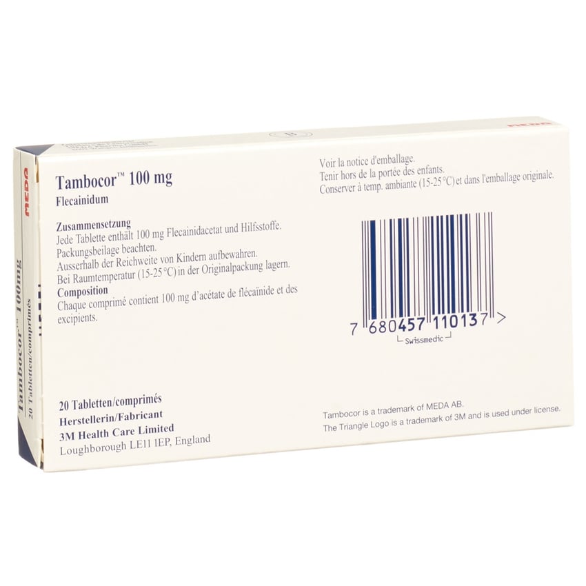 TAMBOCOR Tabl 100 mg Blist 20 Stk | Online bestellen