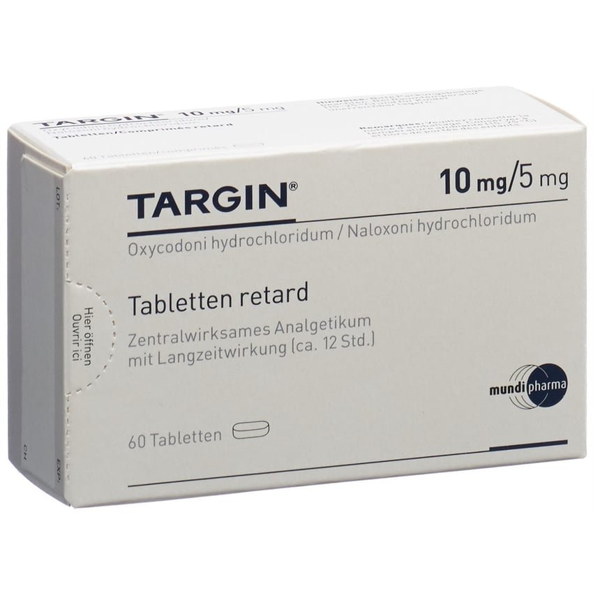 TARGIN cpr ret 10 mg/5 mg blist 60 pce | Commander en ligne