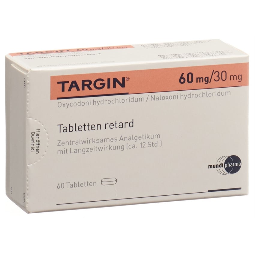 TARGIN Ret Tabl 60 mg/30 mg Blist 60 Stk | Online bestellen