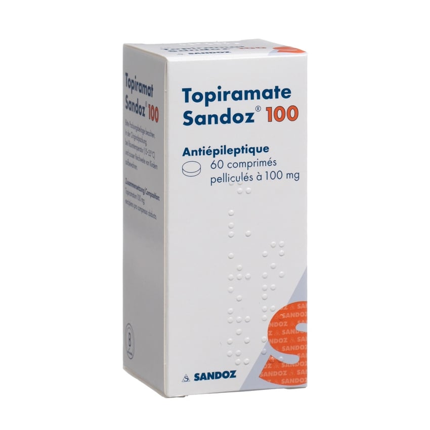 TOPIRAMATE Sandoz cpr pell 100 mg bte 60 pce | Commander en ligne