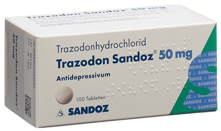 TRAZODONE Sandoz Tabl 50 mg Blist 100 Stk | Online bestellen