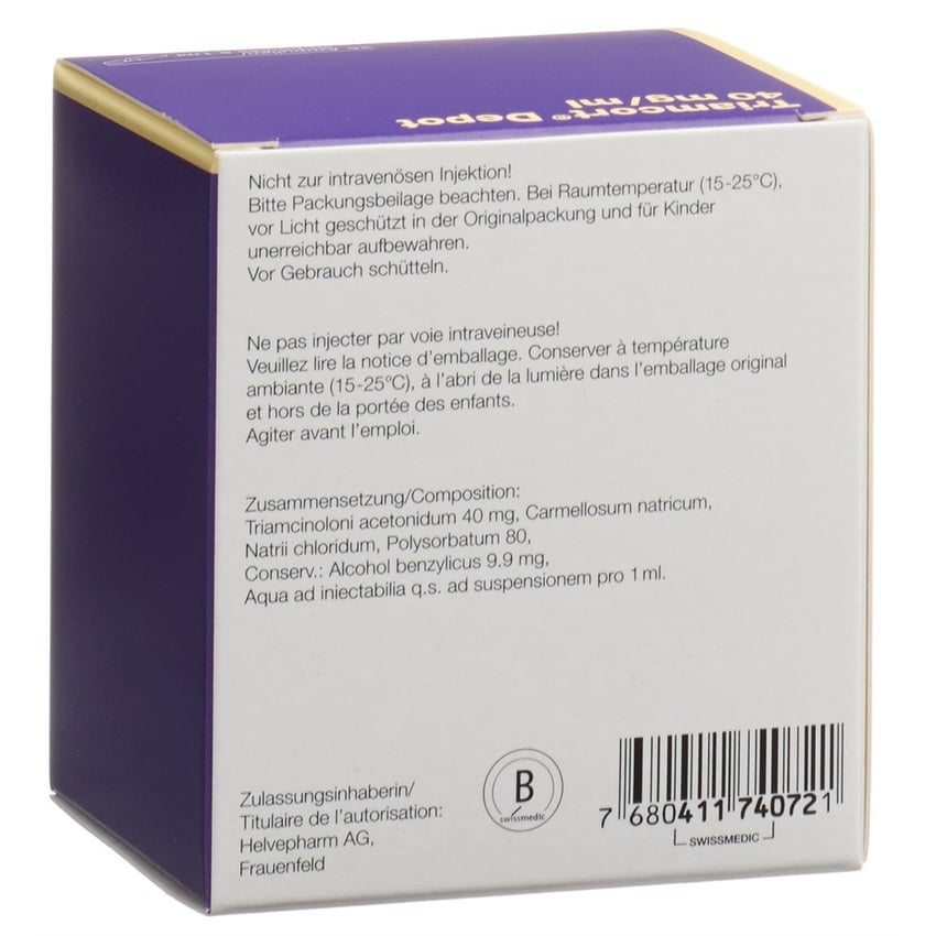 TRIAMCORT Depot Krist Susp 40 mg/ml Amp 1 ml | Online bestellen