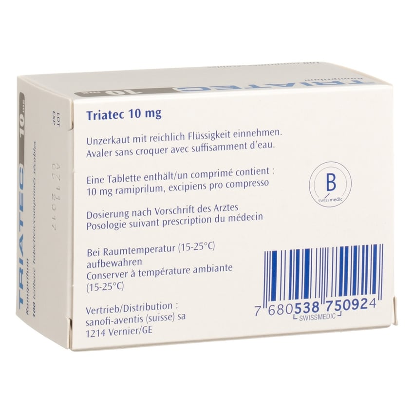 TRIATEC cpr 10 mg blist 100 pce | Commander en ligne