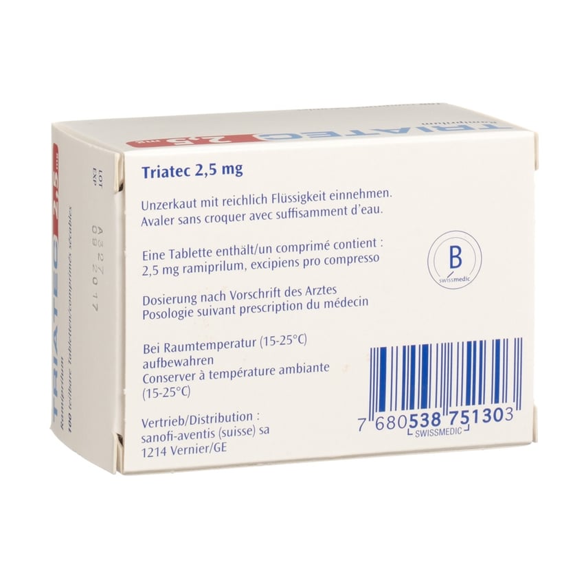 TRIATEC cpr 2.5 mg blist 100 pce | Commander en ligne