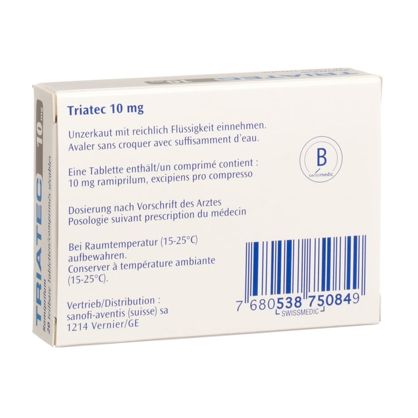 TRIATEC Tabl 10 mg Blist 20 Stk | Online bestellen