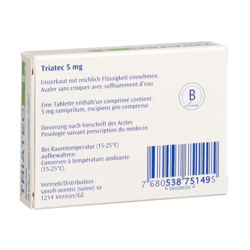 TRIATEC Tabl 5 mg Blist 20 Stk | Online bestellen