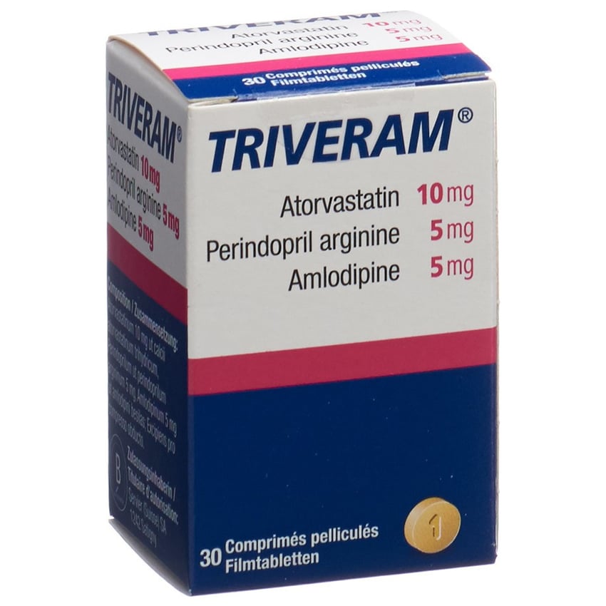 TRIVERAM cpr pell 10 mg/5 mg/5 mg bte 30 pce | Commander en ligne