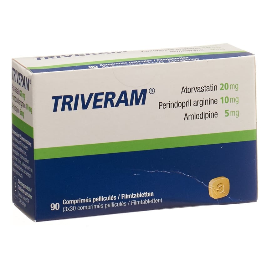 TRIVERAM cpr pell 20 mg/10 mg/5 mg bte 30 pce | Commander en ligne