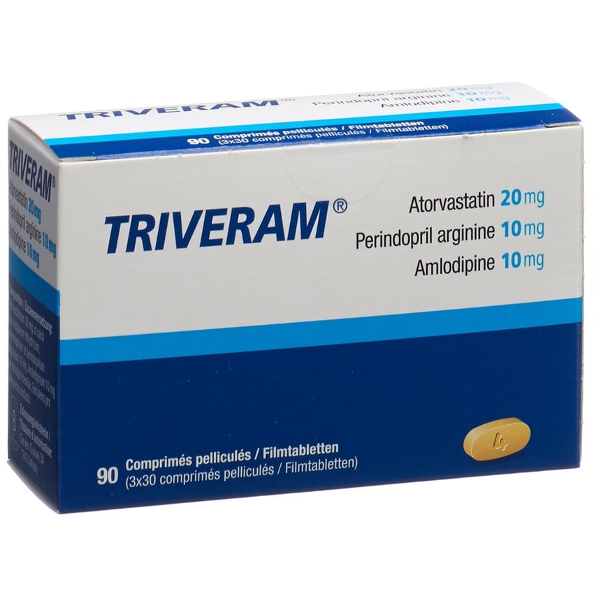 TRIVERAM Filmtabl 20 mg/10 mg/10 mg Ds 30 Stk | Online bestellen