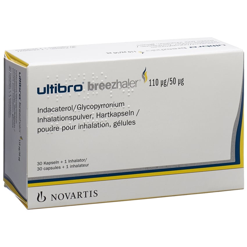 ULTIBRO BREEZHALER caps inh 110 mcg/50 mcg blist 30 pce | Commander en ...