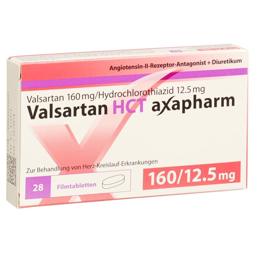 VALSARTAN HCT axapharm Filmtabl 160/12.5 mg Blist 28 Stk | Online bestellen