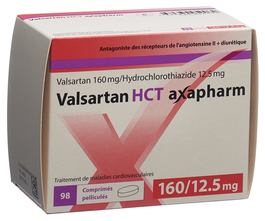 VALSARTAN HCT axapharm Filmtabl 160/12.5 mg Blist 98 Stk | Online bestellen