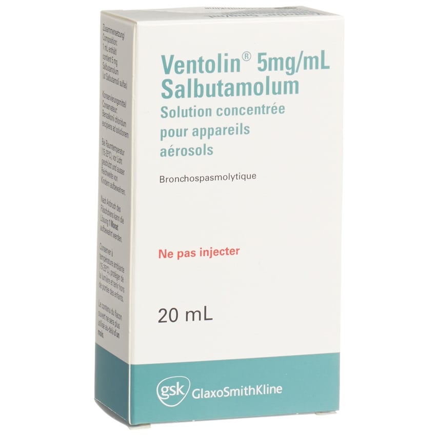 VENTOLIN sol inhal 5 mg/ml fl 20 ml | Commander en ligne