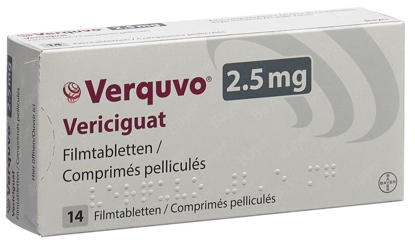 VERQUVO cpr pell 2.5 mg blist 14 pce | Commander en ligne