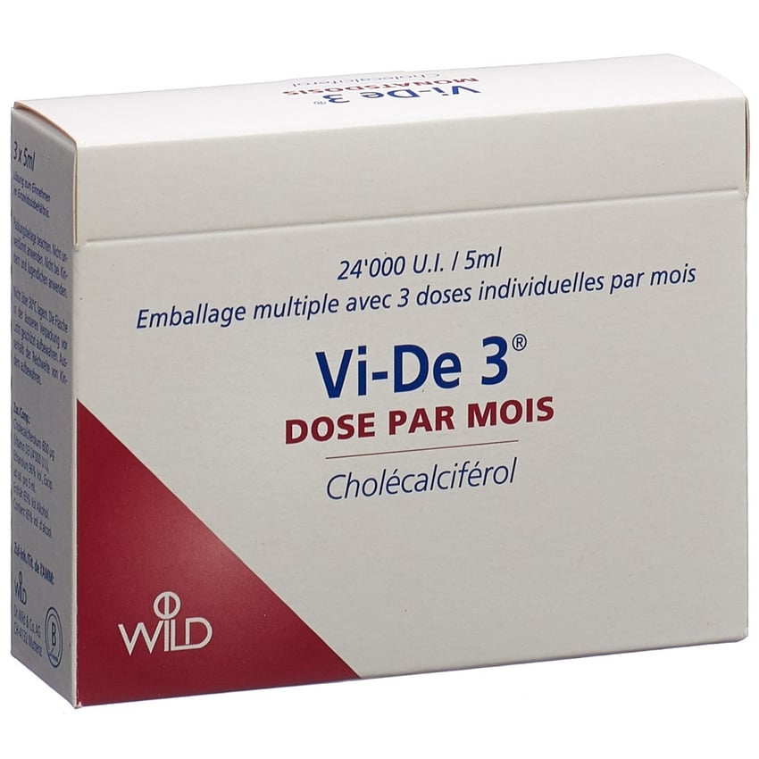 VI-DE 3 dose par mois solution buvable sol buv 24000 IE/5ml fl 5 ml ...