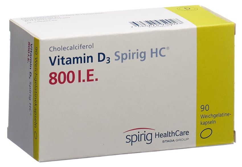 VITAMINE D3 Spirig HC caps moll 800 IE blist 90 pce | Commander en ligne